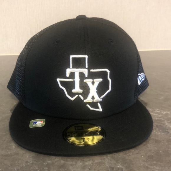 New Era | Other | New Era Black 59fifty Texas Ranger Baseball Hat Sold ...